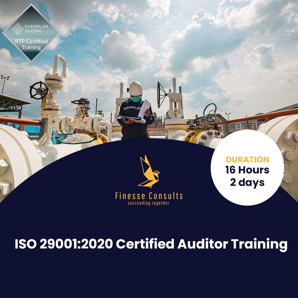 ISO 29001:2020 Certified Auditor Training - Finesse Consults